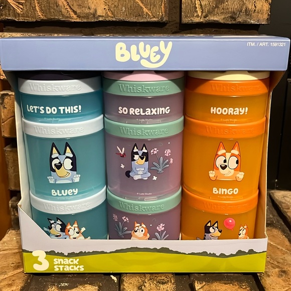 Bluey | Other | Whiskware Set Of 3 Bluey Snack Stack Containers | Poshmark
